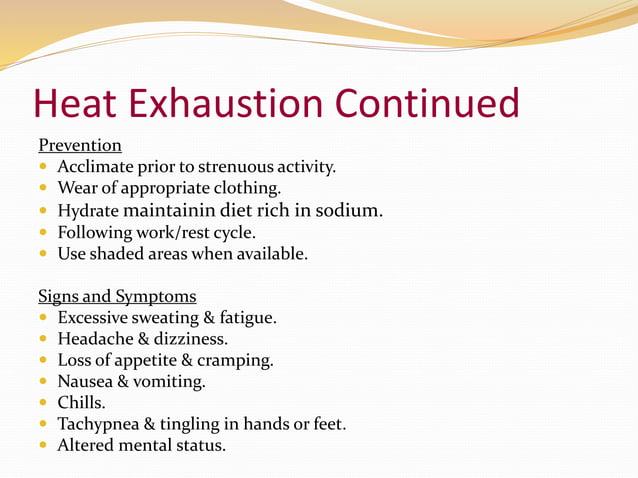 Army Heat Injuries | PPTX