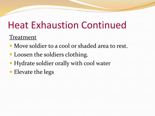 Army Heat Injuries | PPTX