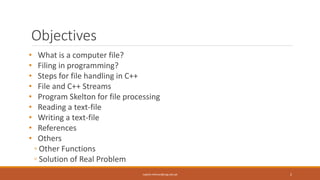 Pf cs102 programming-8 [file handling] (1) | PPTX | Programming Languages | Computing
