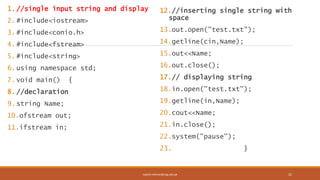 Pf cs102 programming-8 [file handling] (1) | PPT