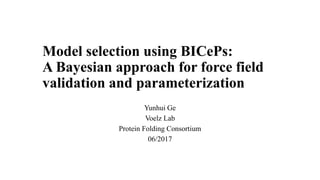 Oral presentation at Protein Folding Consortium Workshop in Berkeley (2017) | PPT