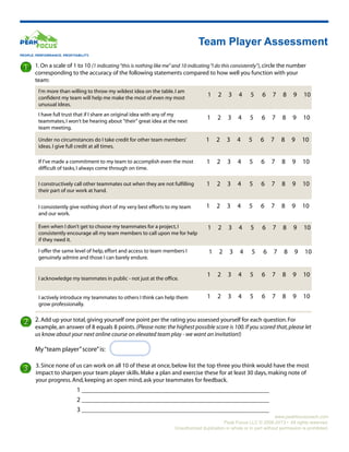 Team Player Assessment | PDF