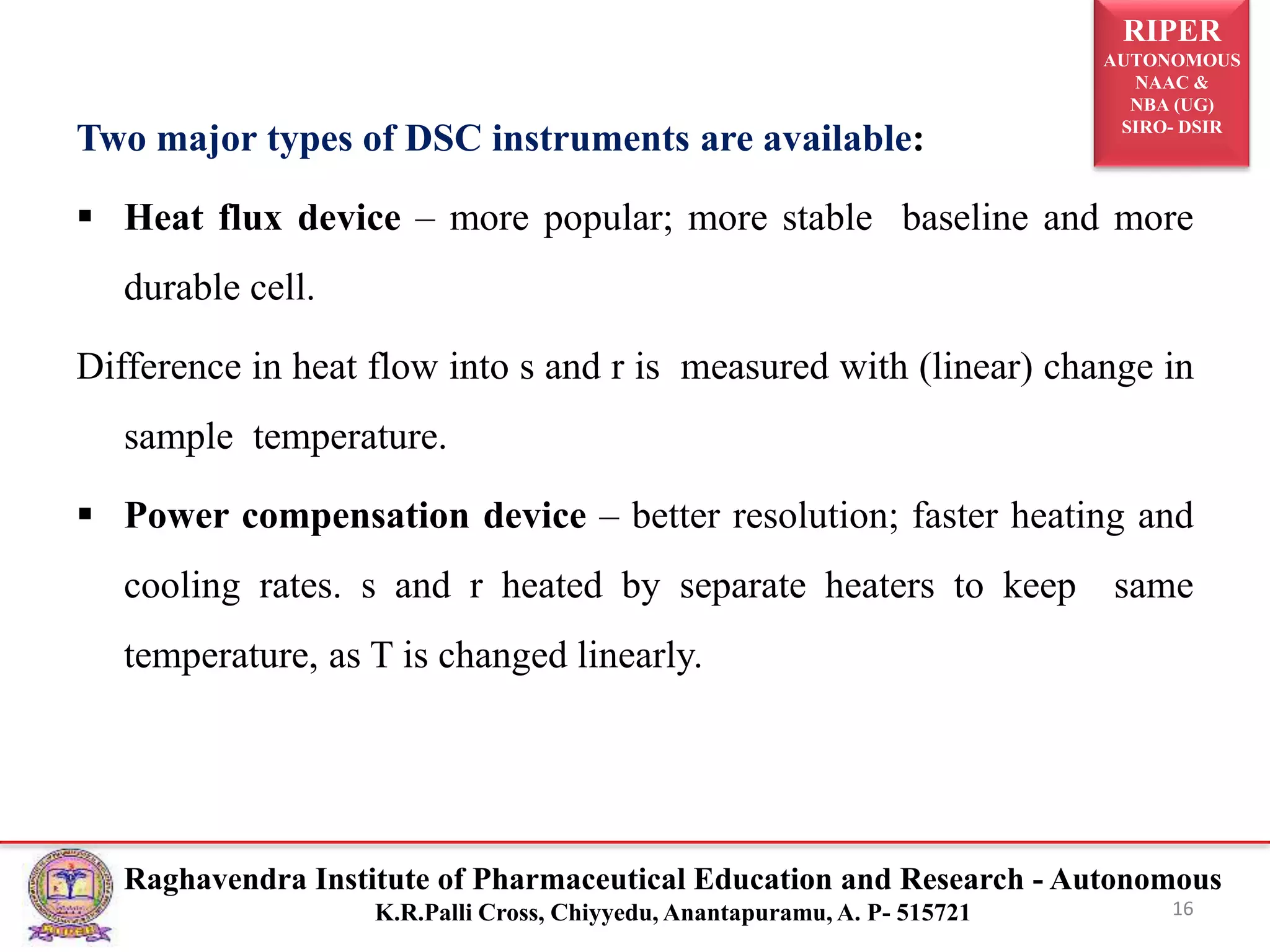 Differential Thermal analysis and Differential Scanning calorimetry. | PPTX