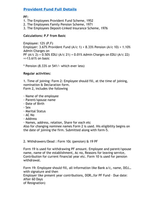Pf details | DOC