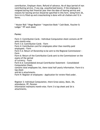 Pf details | DOC | Resume Writing and Advice | Job Search