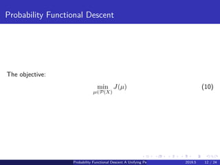 probability functional descent | PDF