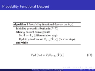 probability functional descent | PDF