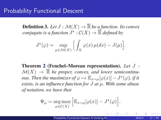 probability functional descent | PDF