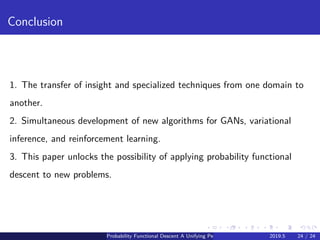 probability functional descent | PDF