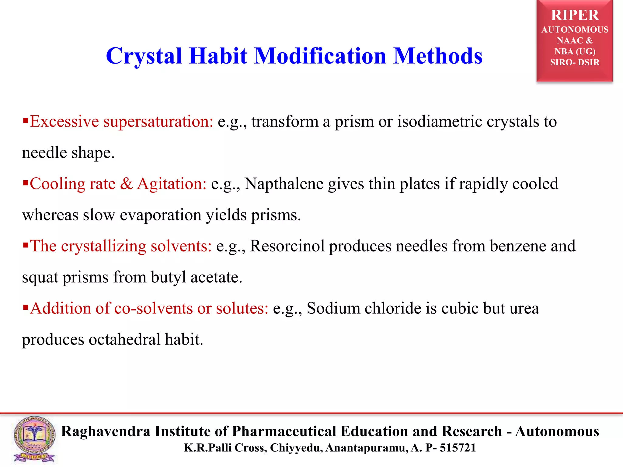 Crystal Morphology & Variations | PPTX