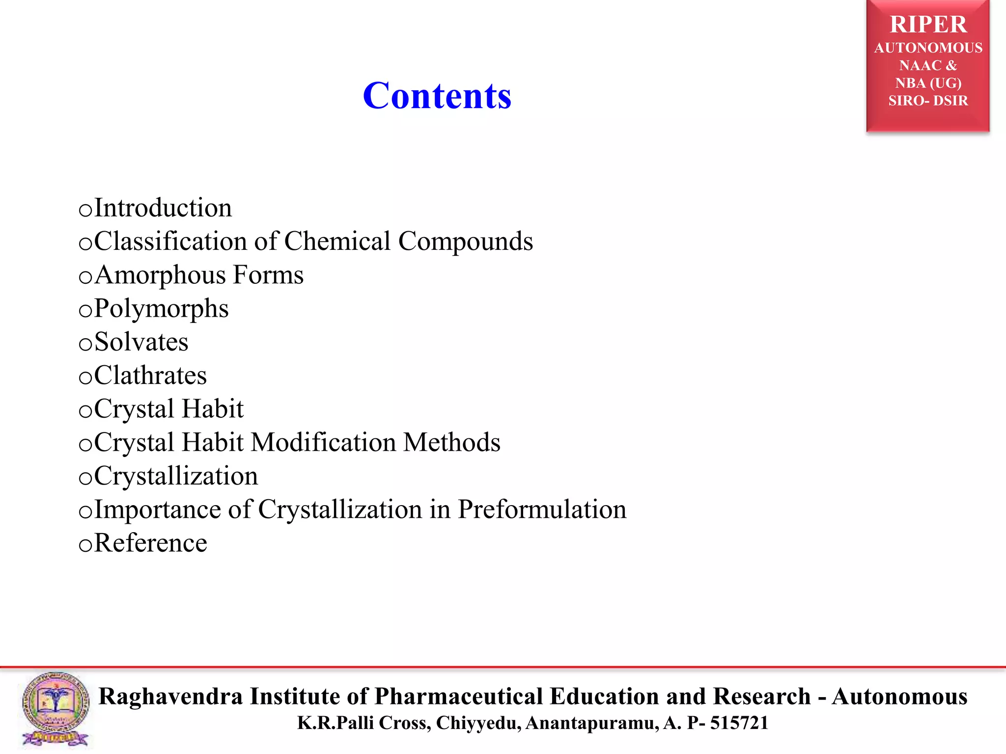 Crystal Morphology & Variations | PPTX