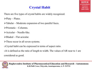 Crystal Morphology & Variations | PPTX