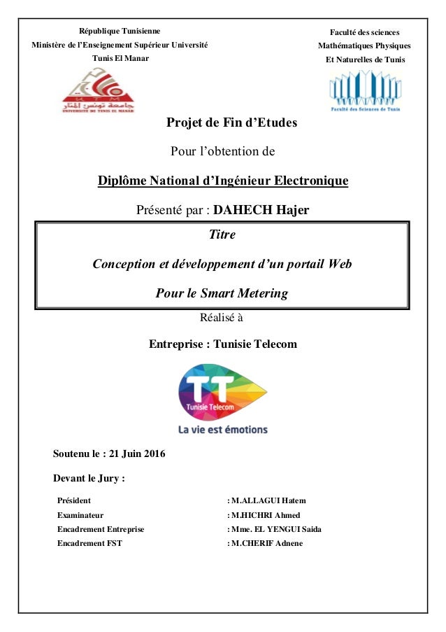 Rapport PFE "Conception et développement d'un Portail web pour le S…