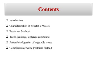 vegetable waste management | PPTX