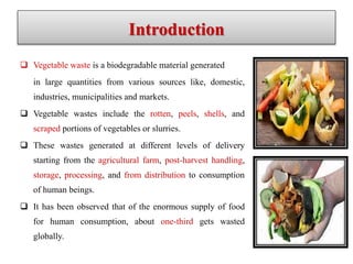 vegetable waste management | PPTX
