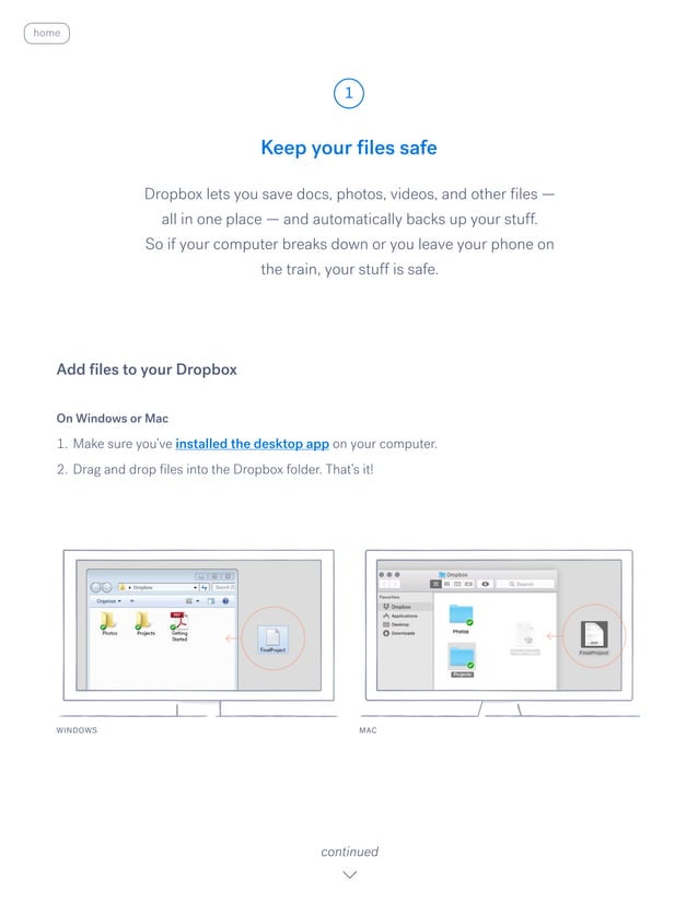 Get started with dropbox | PDF