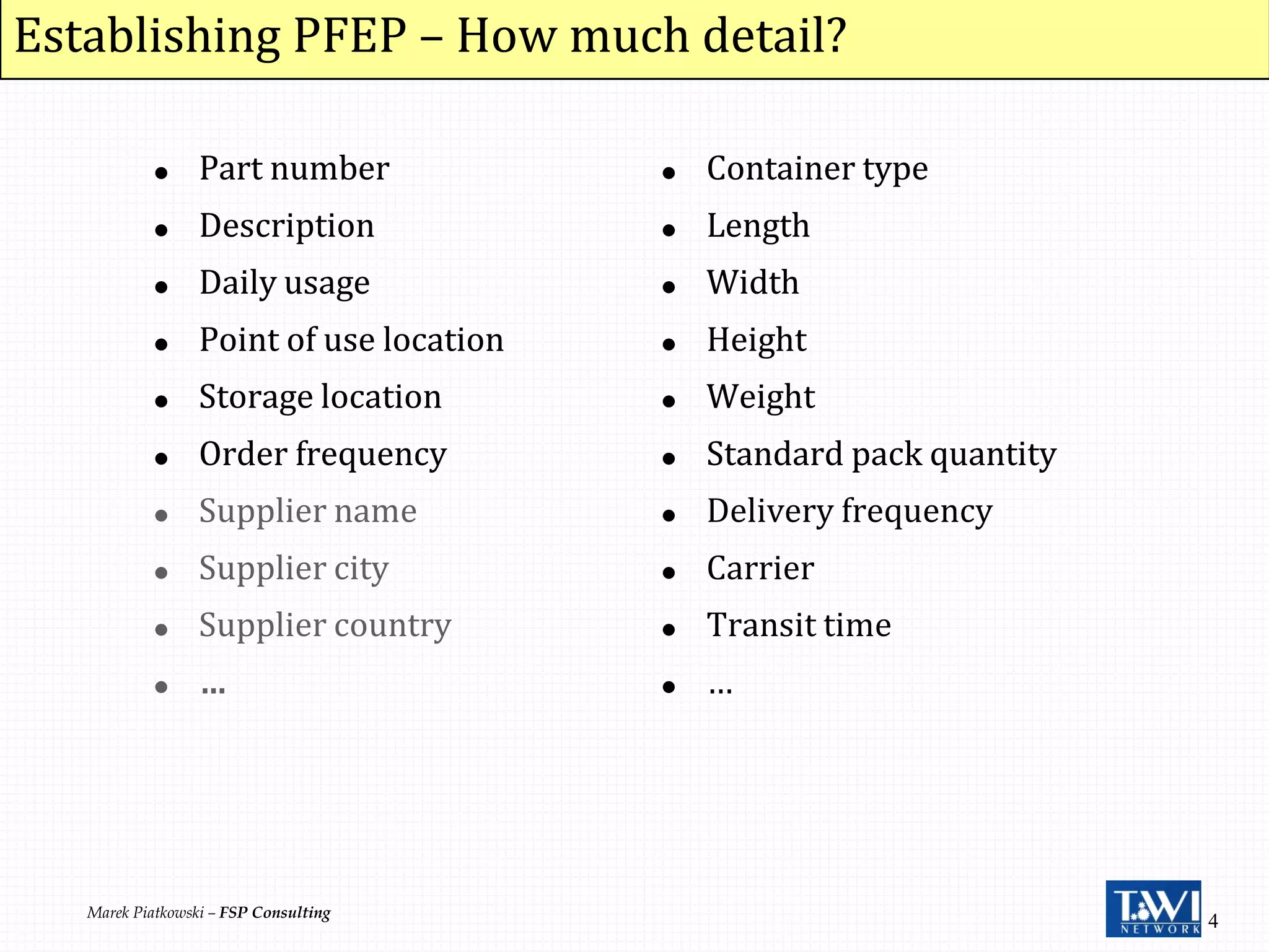 Pfep introduction | PDF