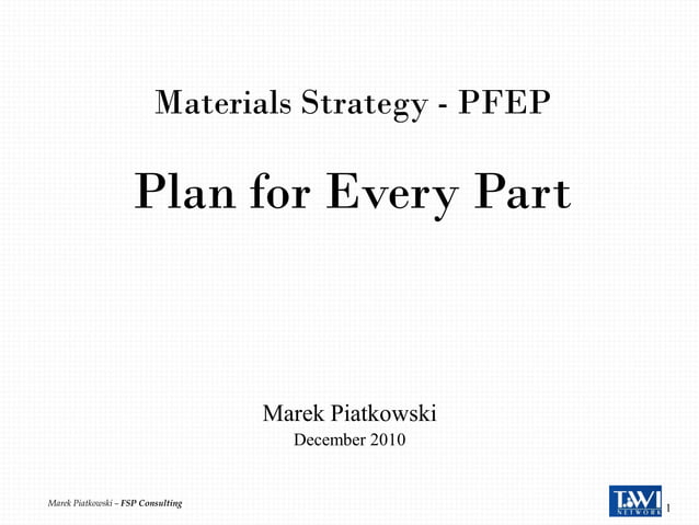 Pfep introduction | PDF
