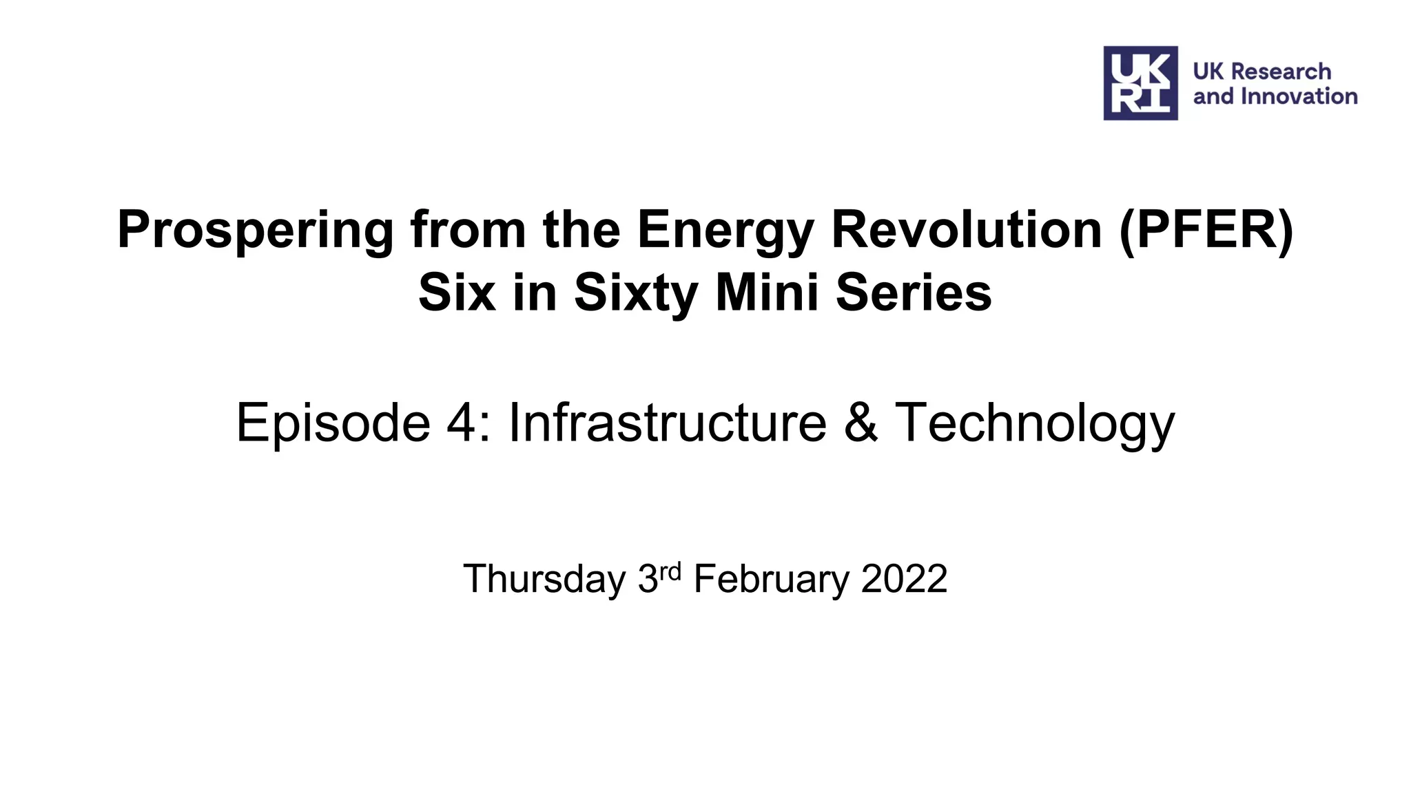 Prospering from the Energy Revolution: Six in Sixty - Technology and ...
