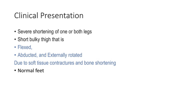 PFFD ie proximal femoral focal deficiency | PPTX | Death, Injury, or ...
