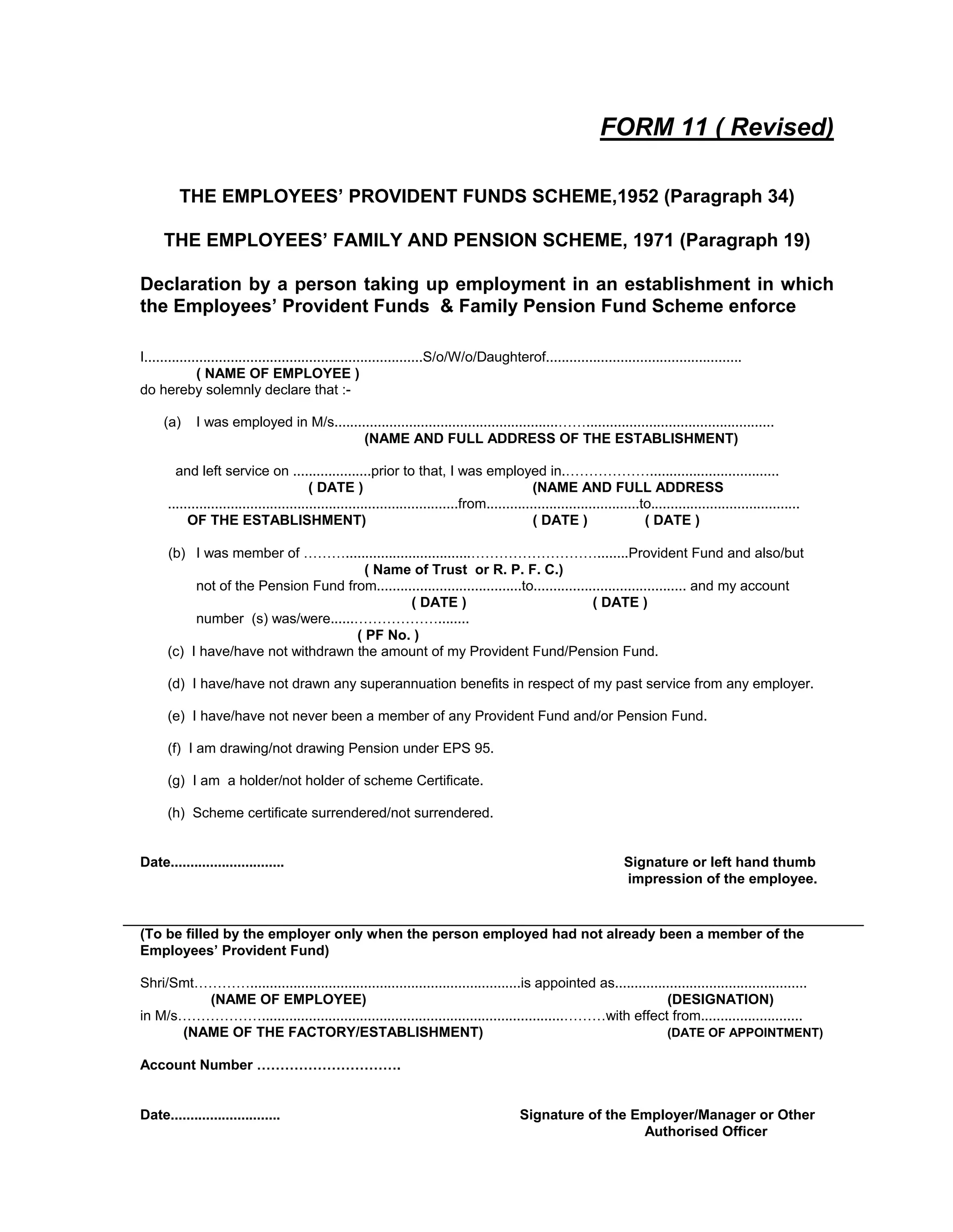 Pf form11 | PDF