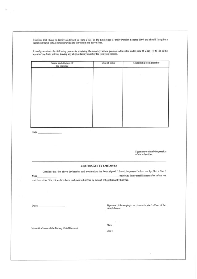 Pf form 2 | PDF