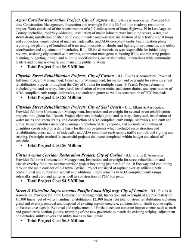 Statement of Qualifications (SOQ) | PDF | Civil Engineering Industry ...