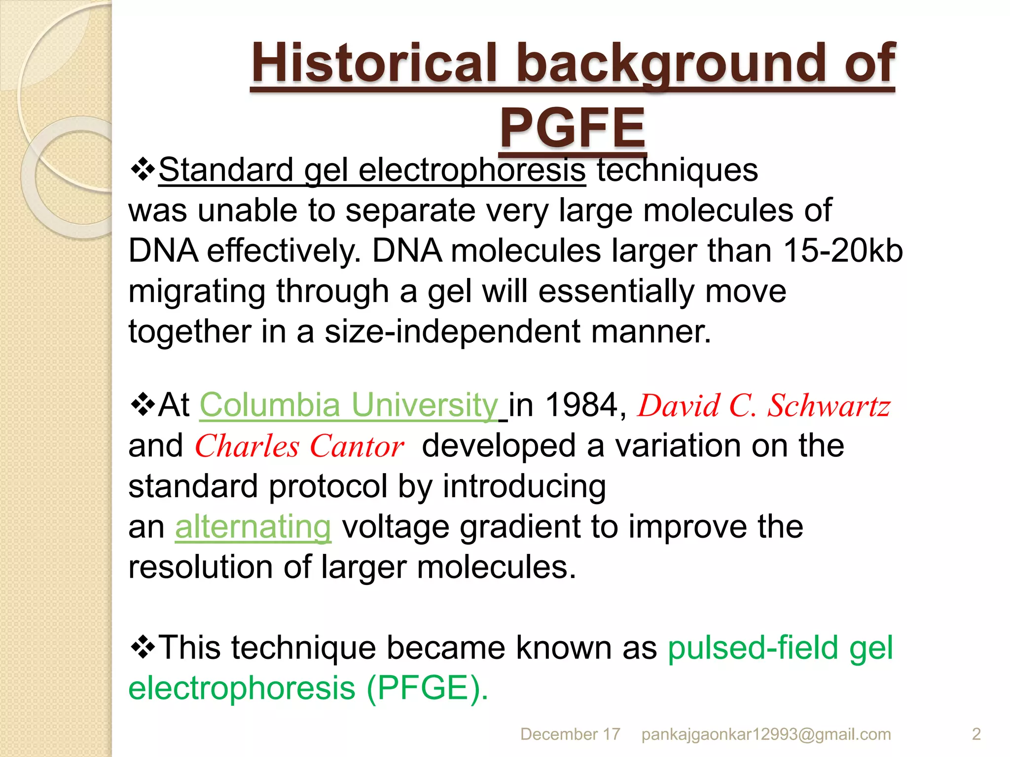 Pulse Field Gel Electrophoresis | PPTX