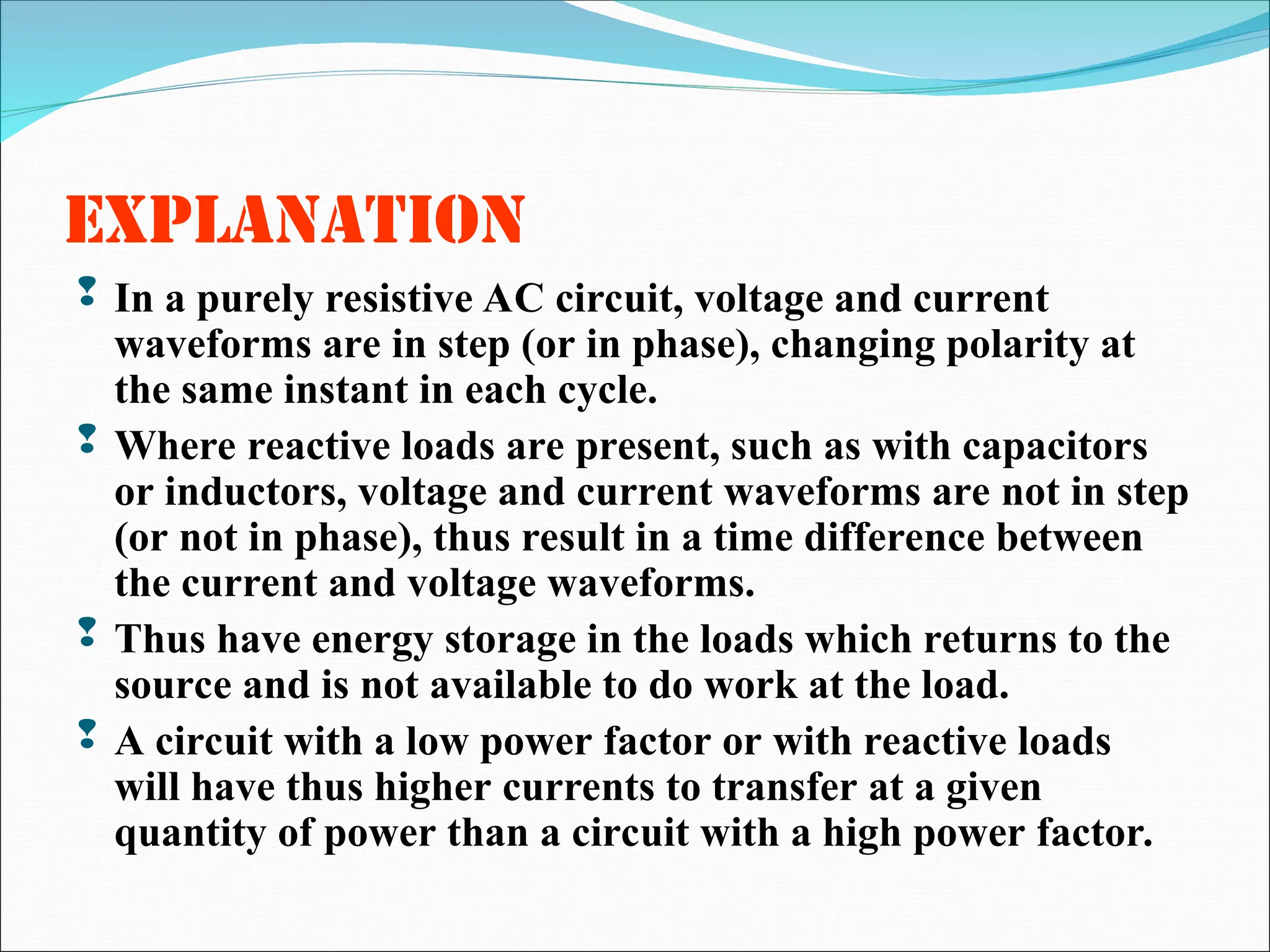 Power factor (PF) in a transmission Line | PPT