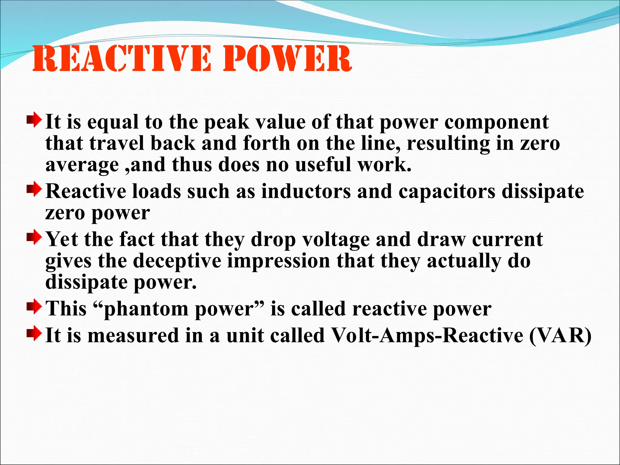 Power factor (PF) in a transmission Line | PPT