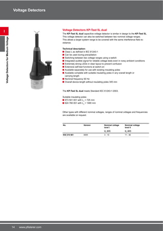 Pfisterer KP-Test 5 Voltage Detectors | PDF