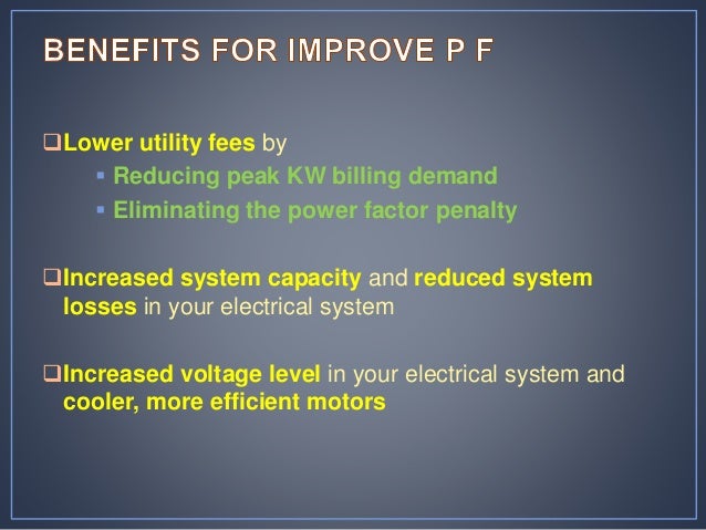 Power factor improvement