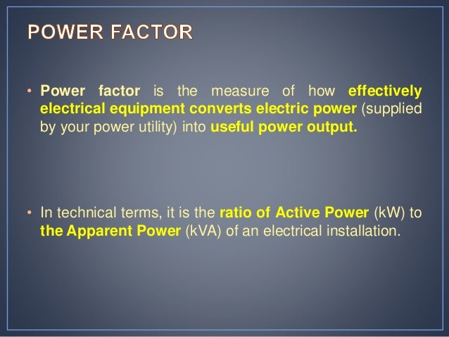 Power factor improvement