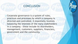 Pfizer - Corporate governance | PPTX