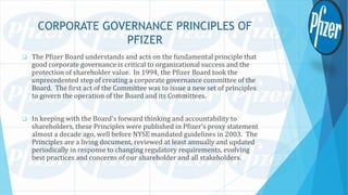Pfizer - Corporate governance | PPTX