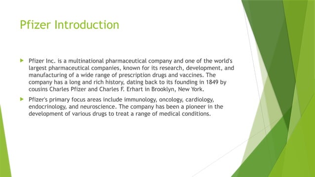 Overview of PFizer firm from strategic management point of view | PPTX