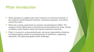 Overview of PFizer firm from strategic management point of view | PPTX