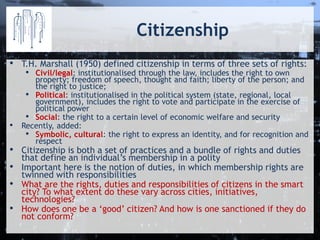 Citizenship, social justice, and the Right to the Smart City | PDF