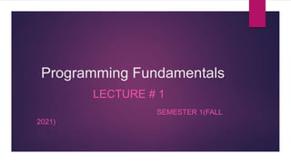 Pf lec 01 intro | PPT