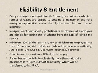 PF, Provident fundPf master | PPT | Government Support and Welfare ...