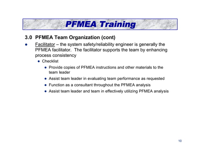 Pfmea process fmea | PDF