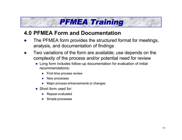 Pfmea process fmea | PDF