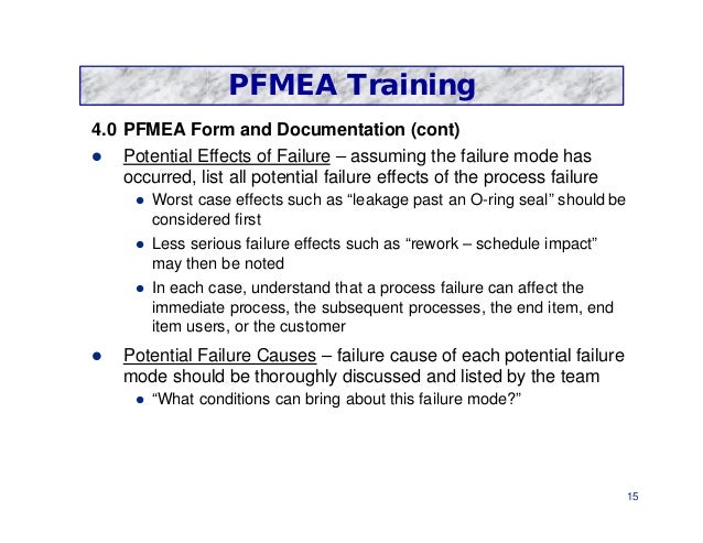 Pfmea process fmea