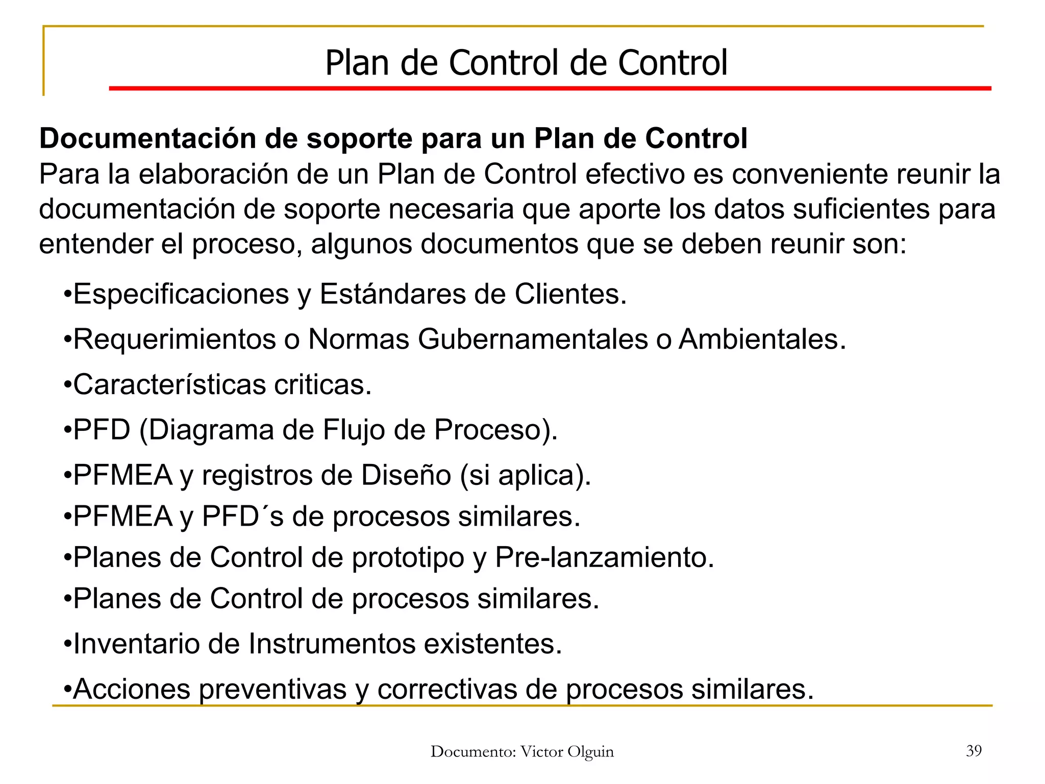 Diagrama de Flujo, PFMEA y Plan de Control 2004 | PPTX