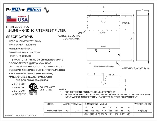 Maximizing EMI Shielding with the PFMF302S‑100 SCIF EMI Filter | PDF