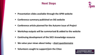 APM Portfolio Management Conference 2018 - Opening and closing slides | PPT