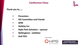 APM Portfolio Management Conference 2018 - Opening and closing slides | PPT