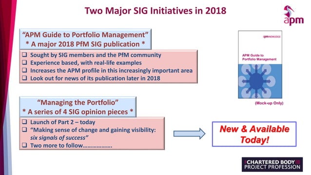 APM Portfolio Management Conference 2018 - Opening and closing slides | PPT