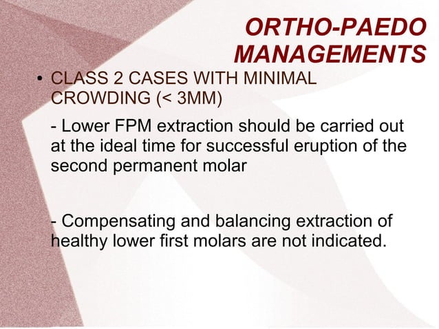 Extraction Of The First Permanent Molar | ODP | Dental Health ...