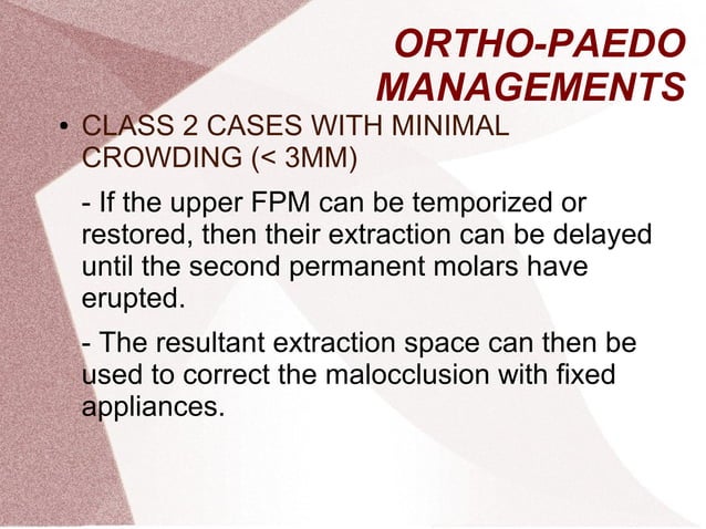 Extraction Of The First Permanent Molar | ODP | Dental Health ...